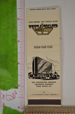 Vintage Matchbook Cover Capitol Inn Plaza Denver Hotel Colorado Lz4 | eBay