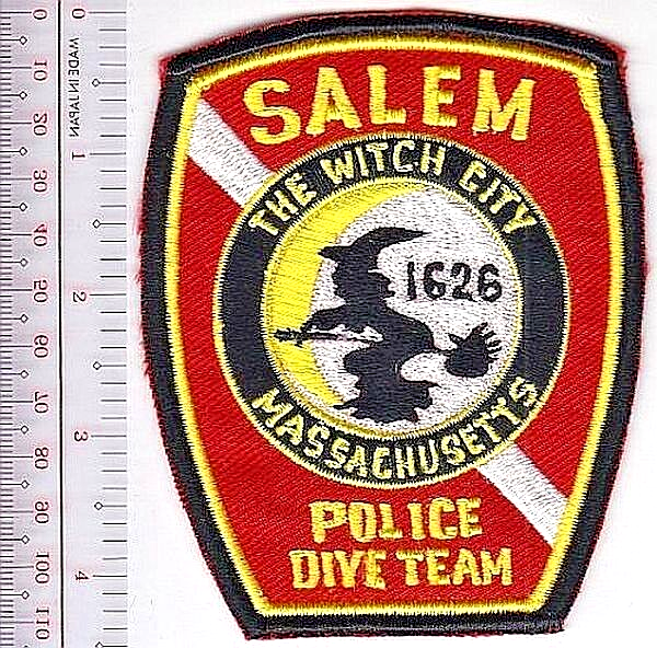 Police Diver Massachusetts Salem Police Department Dive Team Patch vel ...