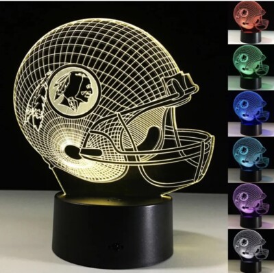 Washington Redskins NFL Football 3D LED Light Lamp Collectible Home ...