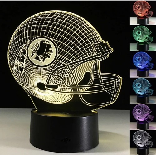 Washington Redskins NFL Football 3D LED Light Lamp Collectible Home ...