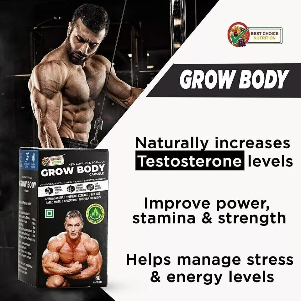 BODY GROW Fast Weight Gain Pills Muscle Gainer WEGHT GAIN (60 CAPSULES ...
