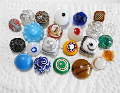 23 Antique Vintage Small Glass Buttons 3/8" to 5/8" | eBay