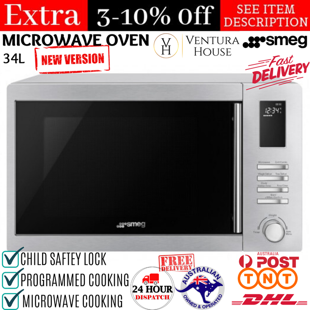 SMEG SA34MX 34 Litres Microwave Oven With 1000w Grill for sale online ...