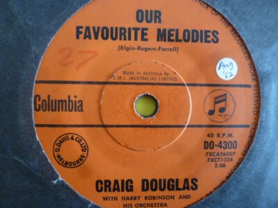 *CRAIG DOUGLAS "Our favourite melodies / Rainbows" 7" Vinyl Record 45 ...