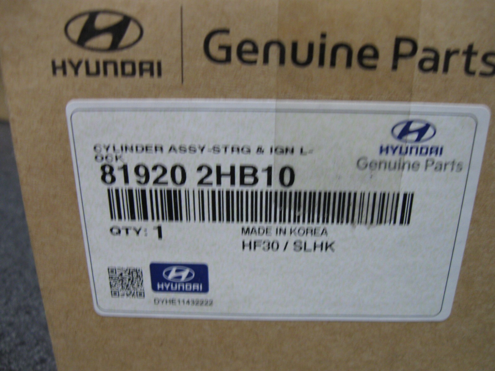 Hyundai 81920 2HB10 Ignition Cylinder w/Keys 2008-2010 Elantra New ...