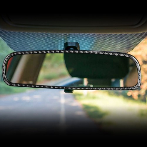 Carbon Fiber Interior Rearview Mirror Frame Cover Trim For Chrysler 300 ...
