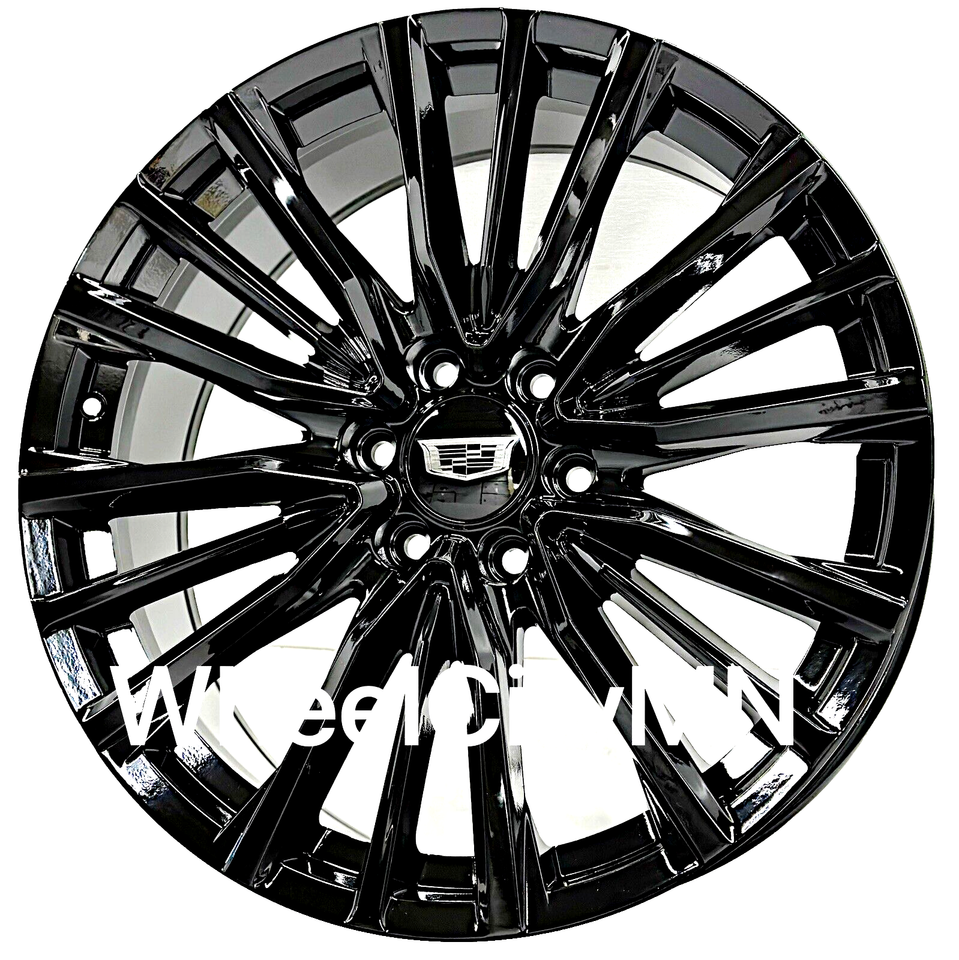 24" gloss black OE replica SMM wheels fits 2024 Cadillac Escalade V ...