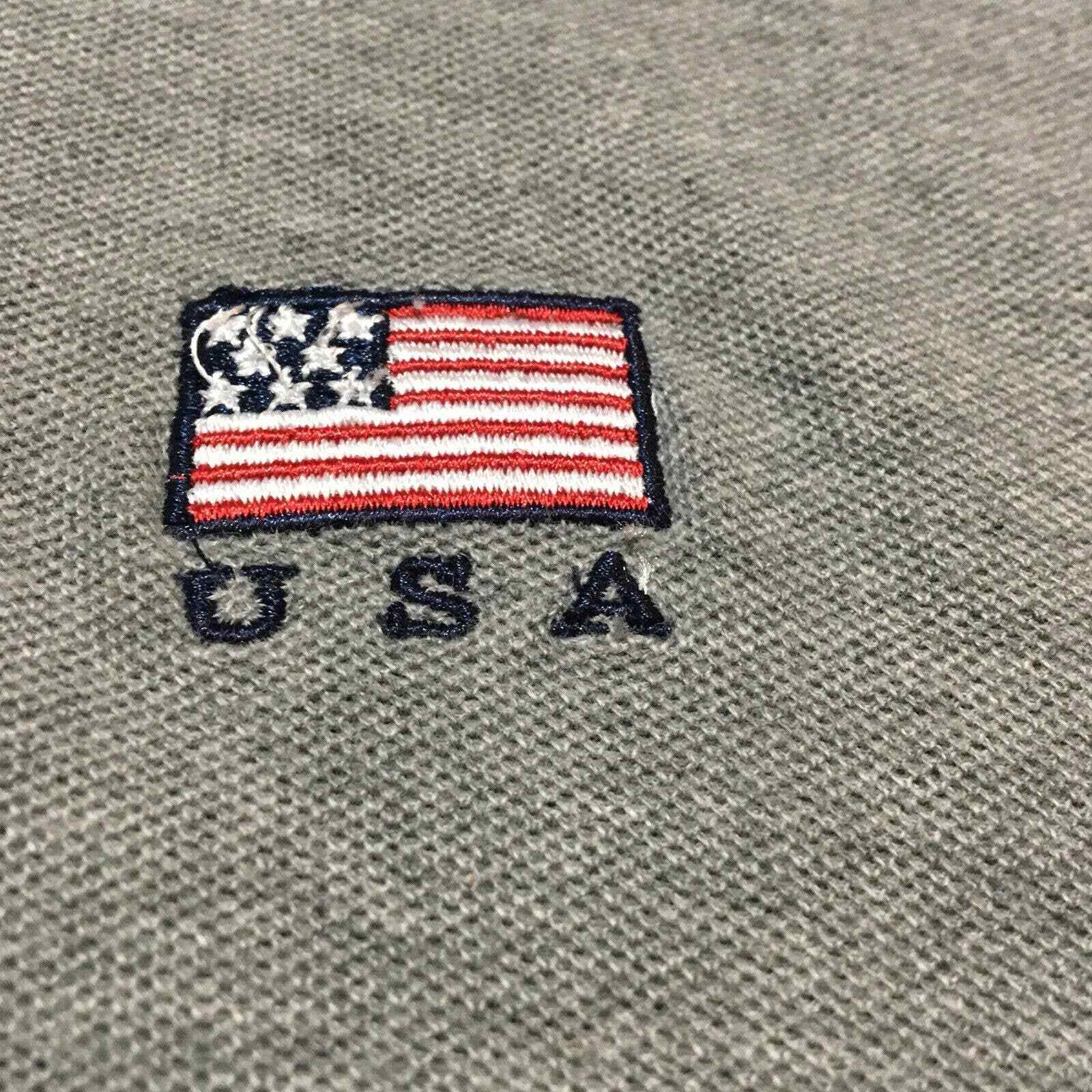 Croft & Barrow C & B Sport USA Flag Logo Sz. L Grey M… - Gem