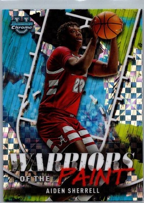 2024-25 Bowman U Chrome #WP-5 Aiden Sherrell Warriors in the Paint X ...