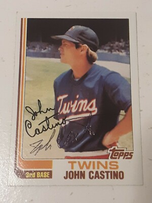 John Castino Minnesota Twins 1982 Topps Autograph Card #644 READ ...