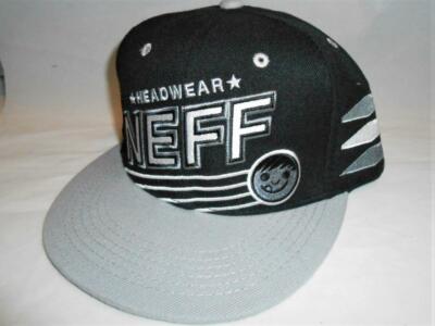 New RETRO Authentic Licensed NEFF Headwear SNAPBACK Hat Black/Gray B141 ...