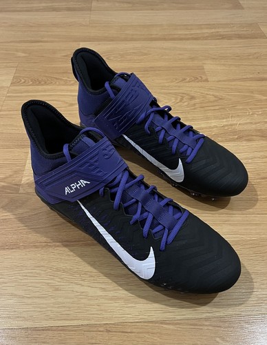 NEW Nike Alpha Menace Pro Football Cleats Black Purple BV3945-500 Mens ...
