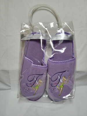 Disney Store Women’s Size L 9-10 Purple Tinkerbell Tink Slippers New in ...