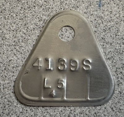 1966 4139S DATED ALUMINUM CARTER AFB ID TAG HEMI DUAL QUAD NEW OR OTHER ...