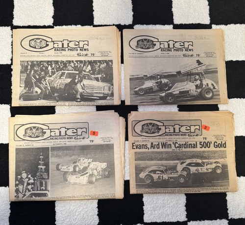 Lot of (4) Gater Racing News Jan Apr Sep Oct 1980 Richie Evans Dirt ...