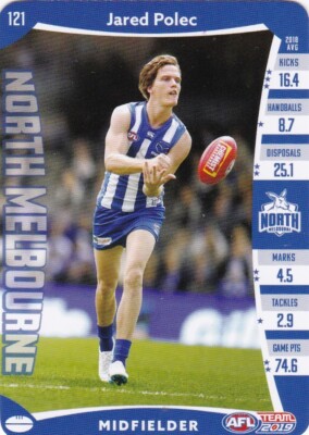 AFL 2019 Teamcoach North Melbourne - Jared Polec Card No.121 | eBay ...