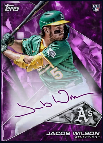 2025 Topps Gemstones Amethyst Signature Rookie RC Jacob Wilson Bunt ...