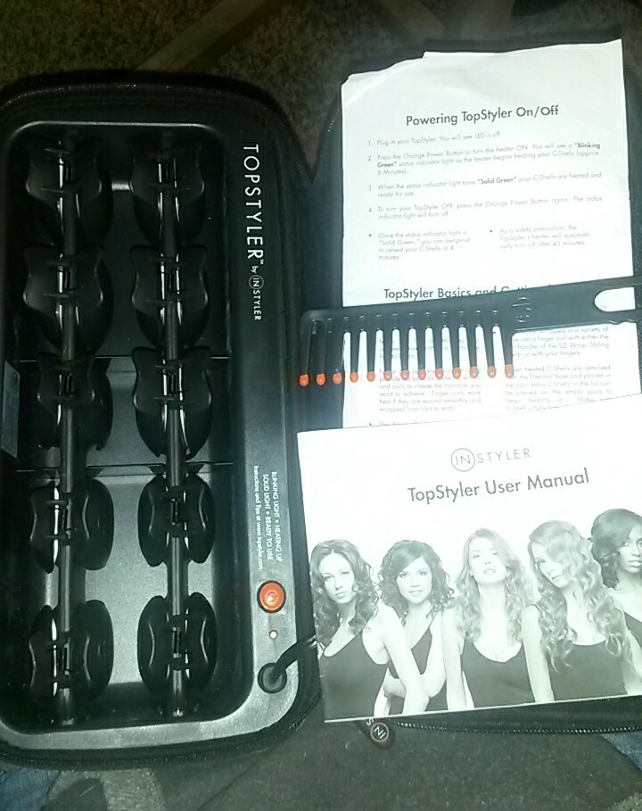 TopStyler by InStyler Heated Ceramic Styling Shells Hair Curlers Case ...