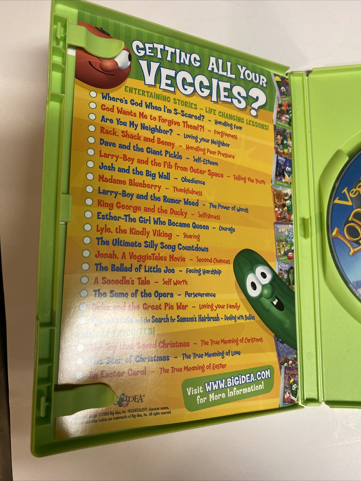VeggieTales - Lord of the Beans (DVD, 2005) A Lesson In Using Your ...