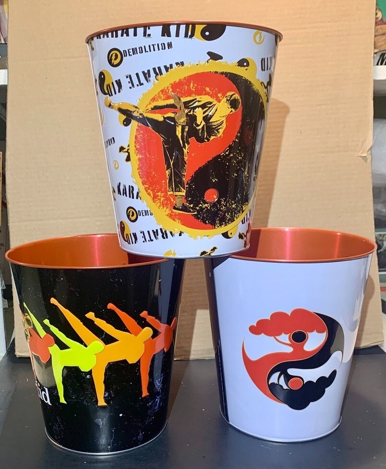 3 - KARATE KID LEGENDS Movie 2025 - TIN POPCORN BUCKETS 130oz - NEW | eBay