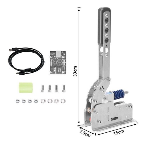 SIM JACK HE001 Silvery RC Games USB Handbrake Stainless USB Shifter for ...