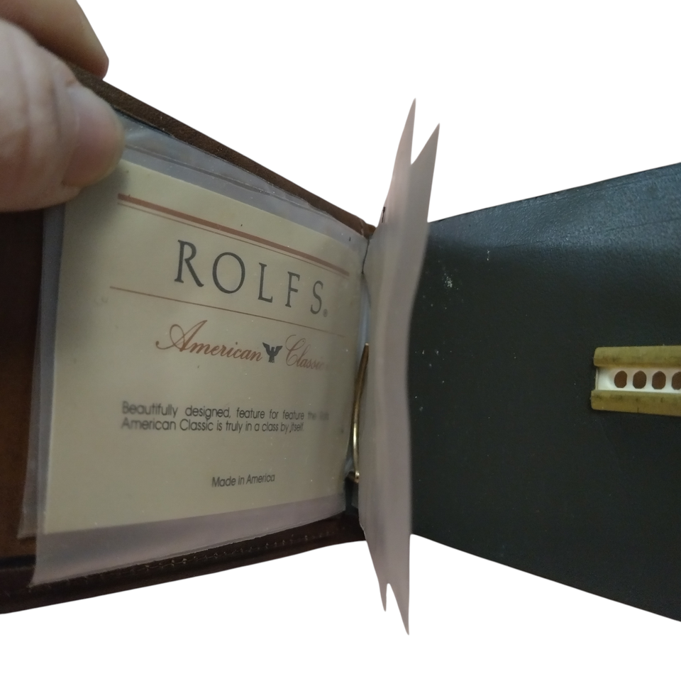 Rolfs Men's Leather Brown Bifold Wallet Billfold Classic Vintage New ...