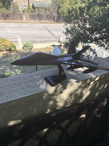 Boeing Air Force USAF F-22 Raptor Stealth Fighter Mahogany Wood Wooden ...