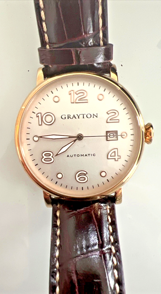 Grayton Men's Classic Automatic Watch 8-44-010-DR Rose Gold Brown ...