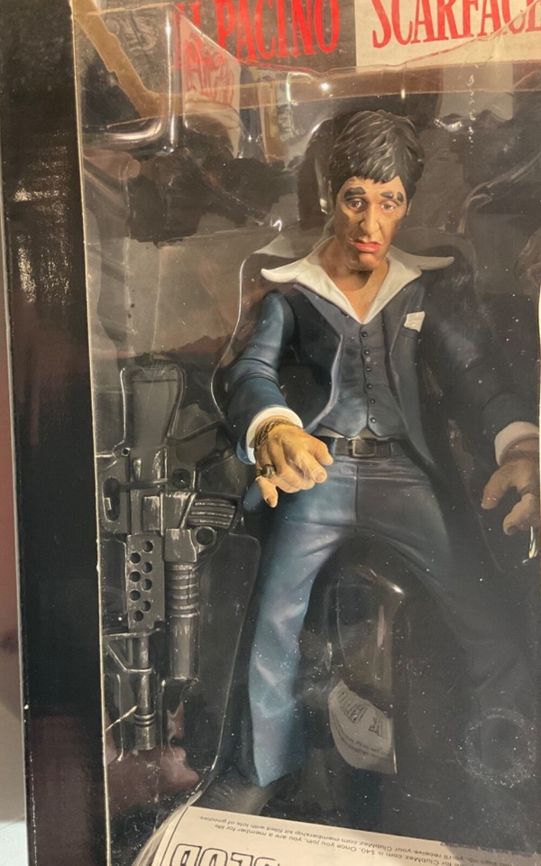 2004 MEZCO SCARFACE FIGURE 10” THE ENFORCER BLACK SUIT IN BOX AL PACINO ...