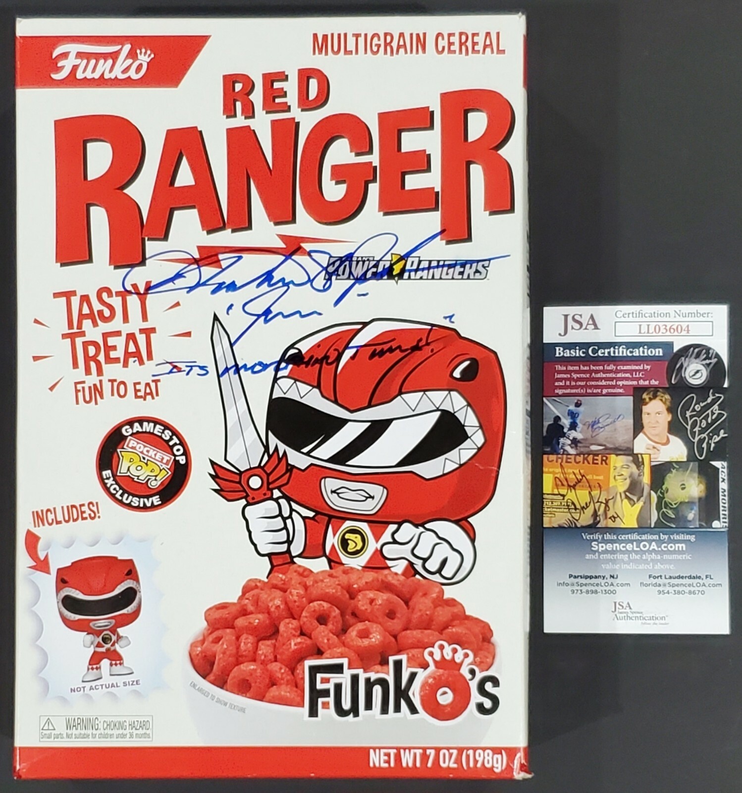 AUSTIN ST JOHN SIGNED JASON MIGHTY POWER RANGERS FUNKO CEREAL BOX W/JSA ...