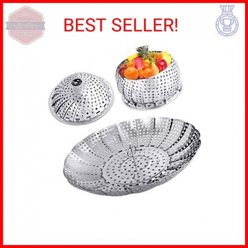 Vegetable Folding Steamer Basket , Metal Stainless Steel Steamer Basket ...