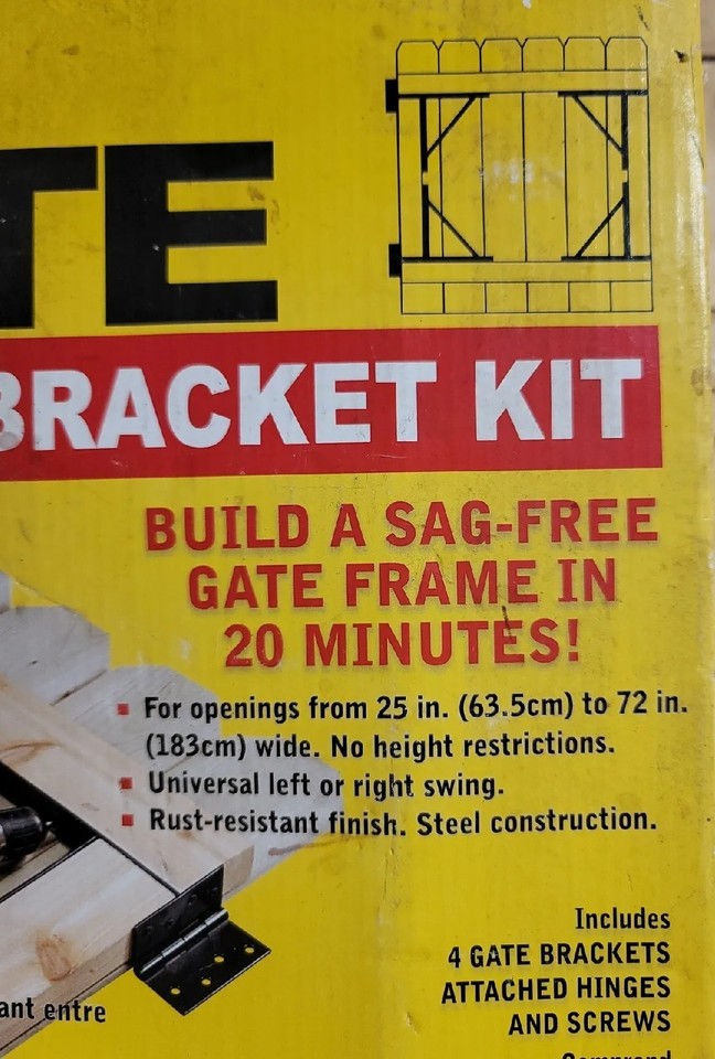 Gate No Sag Bracket Kit HOMAX RHODES AMERICAN Easy Fence Shed Entry ...