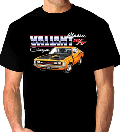 VALIANT VH E38 R/T CHARGER QUALITY BLACK T-SHIRT (7 CAR COLOURS) BIG ...
