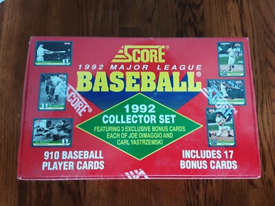 Factory Sealed 1992 Score Baseball Card Collector Set of 910 Cards | eBay