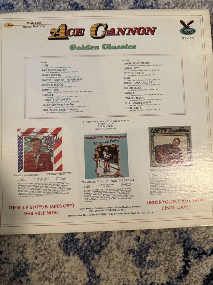 Jazz Lp Ace Cannon Golden Classics On Gusto Vinyl | eBay