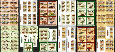 Dinosaurs Prehistoric animals Collection 63 sheets Guinea-Bissau MNH # ...
