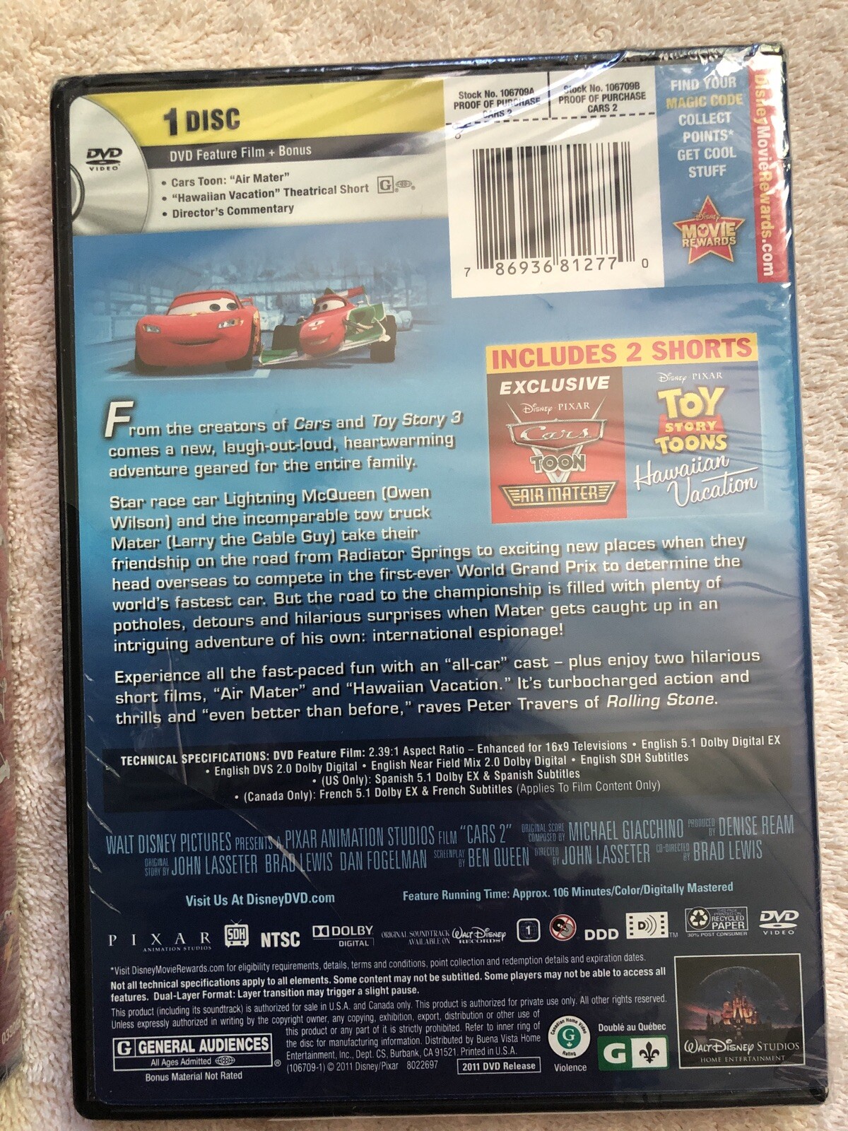Cars Widescreen (DVD, 2006) 786936271898| eBay