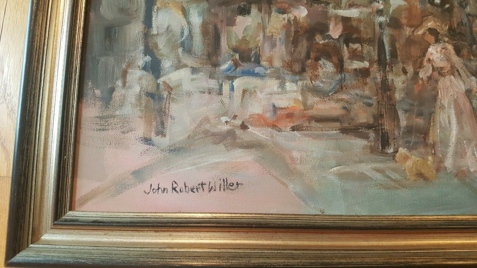 VERY NICE - JOHN ROBERT WILLER - Painting - Vintage City Street ...