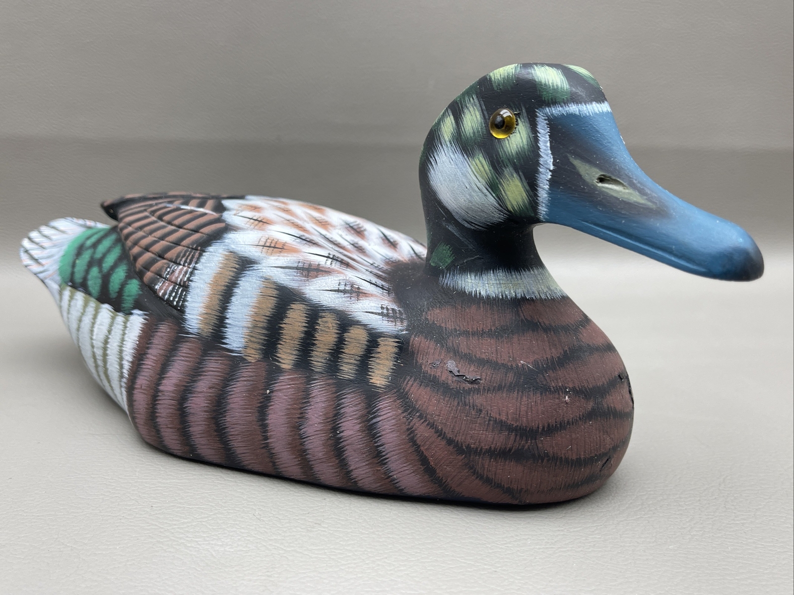 Duck Decoy Wood Hand Carved Mallard Hen People's Republic of China 9.5 ...