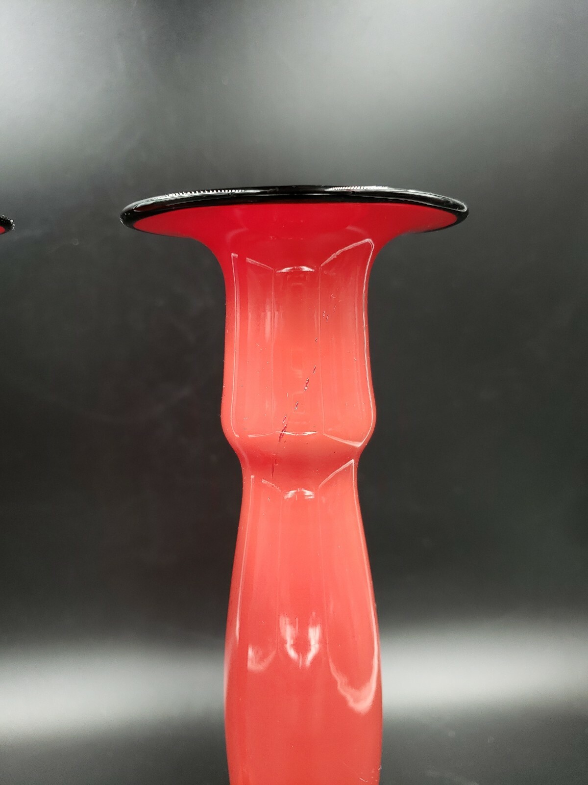 Michael Powolny Design Loetz Red Tango Art Glass Candleholders ...