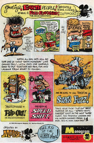 1965 Flypogger SPEED SHIFT Kit SEALED MIB Mouse~ Fink WEIRD OHS Ed Roth ...