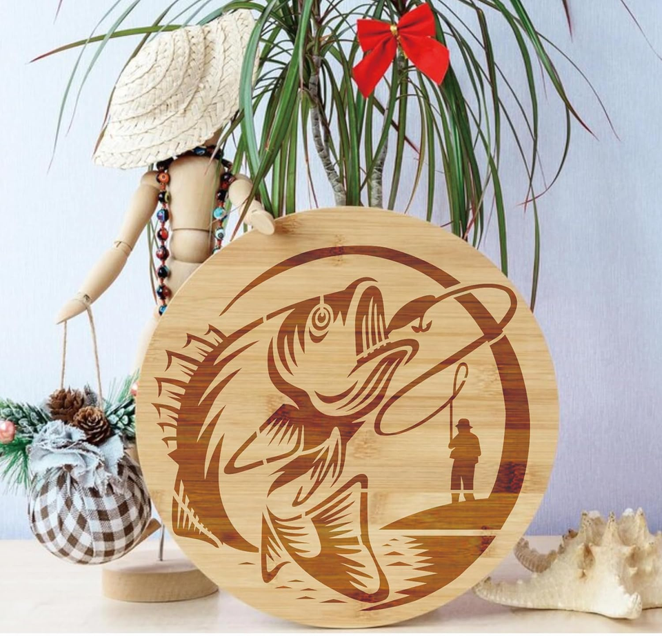 Fish Stencils for Painting Reusable Fishing Stencils Large Fisherman Template Pa | eBay