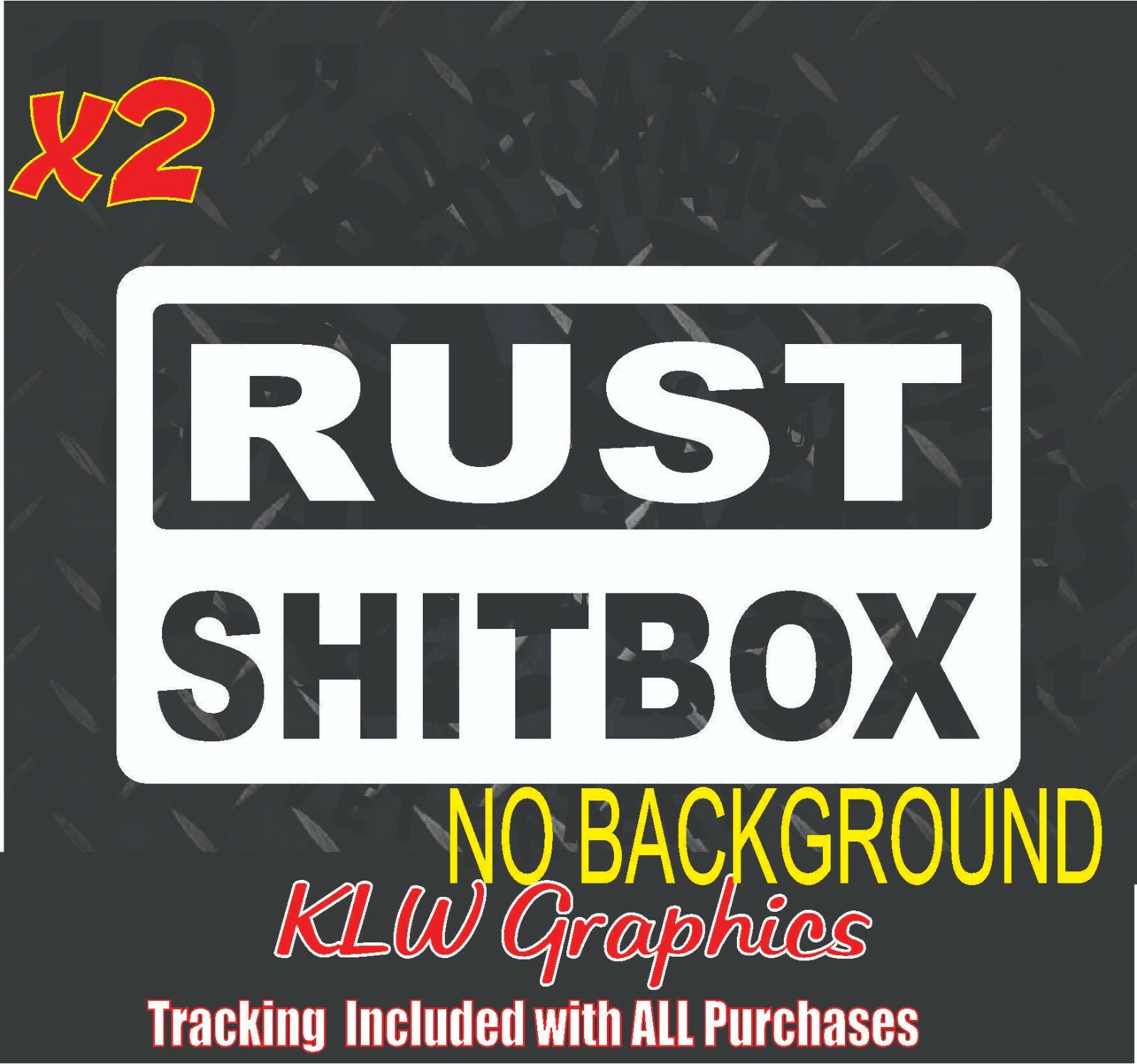 RUST SHITBOX Decal Stickers Turbo Diesel Truck JDM Euro Rat Rod Old Car ...