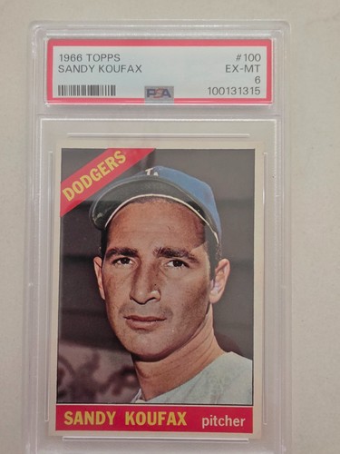 1966 Topps - Sandy Koufax #100 PSA 6 | eBay
