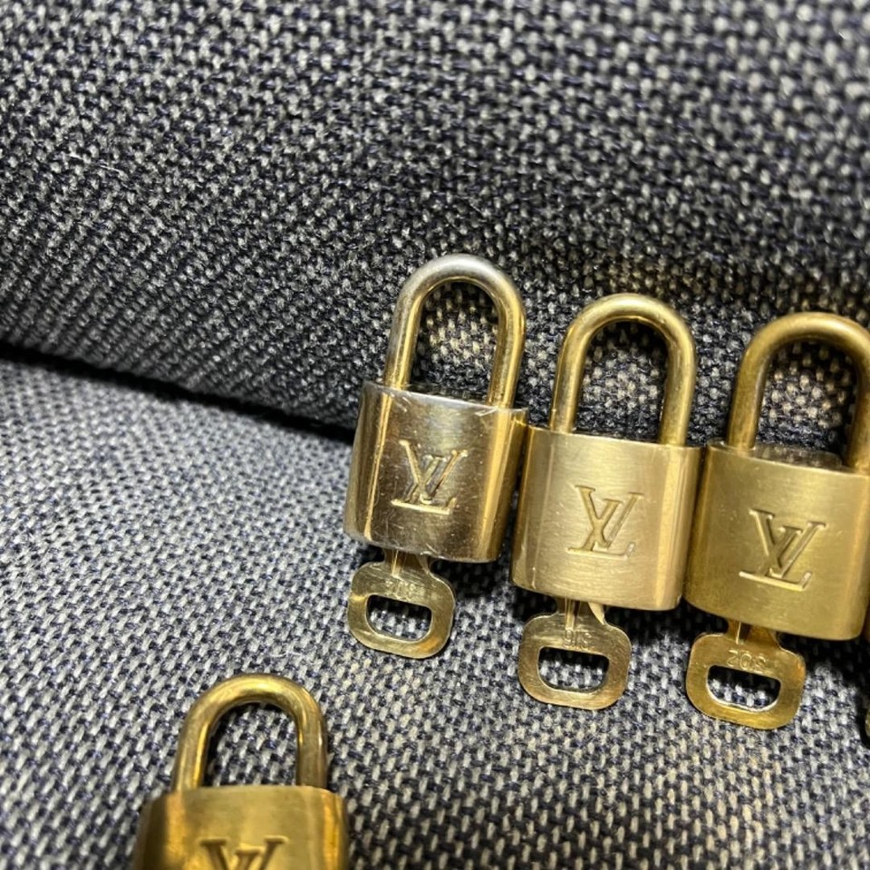 Louis Vuitton Lock & Key PadLock Lot set of 10 Gold Number Random NM | eBay