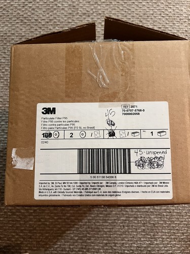 3M 2071 P95 Particulate Replacement Respirator Filters *OPEN CASE* 45 ...