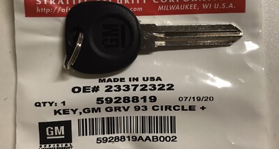 23372322 GM Door Lock and Ignition Keys with logo Uncoded qty 5 | eBay