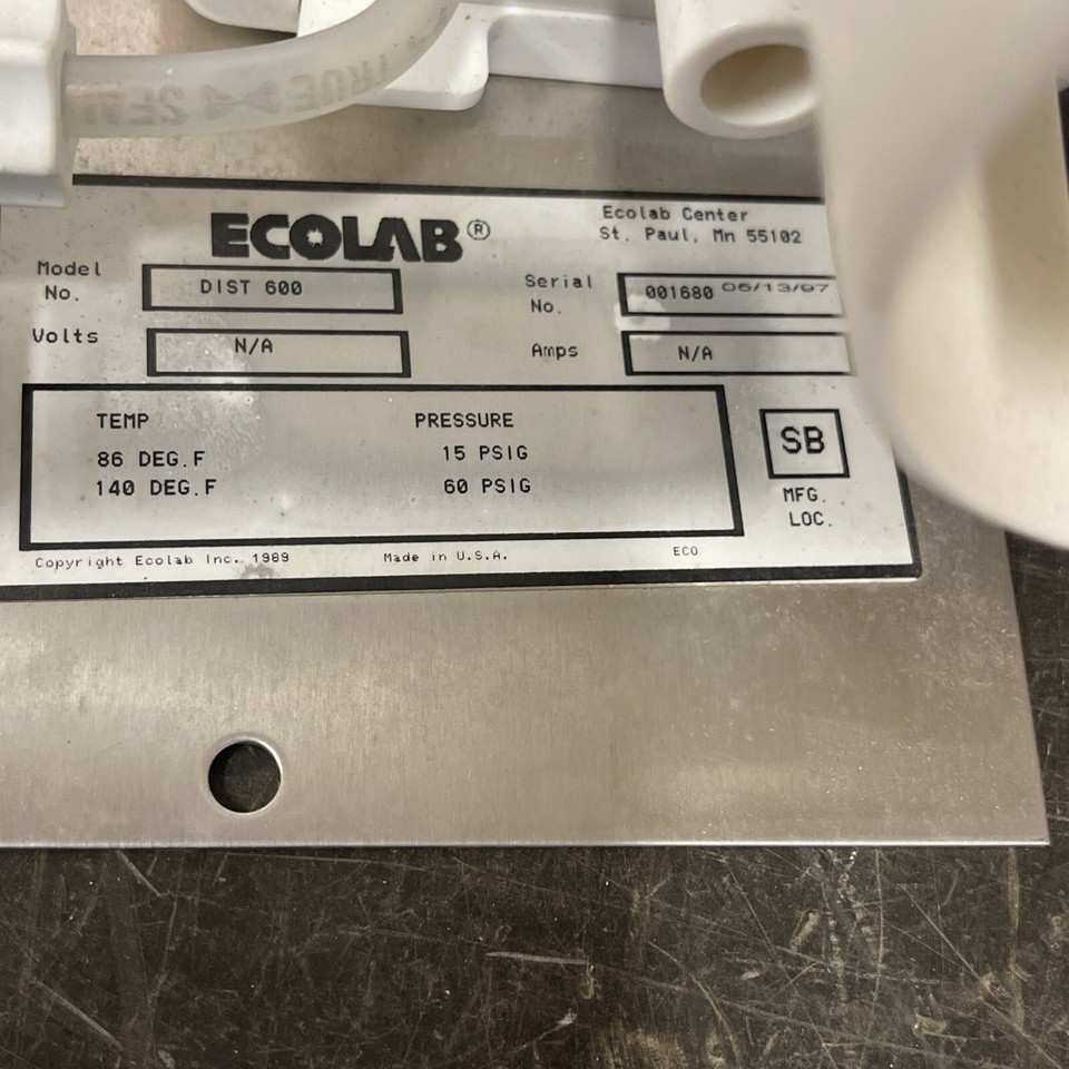 ECOLAB ECO-CLEAN DISTRIBUTOR 600 | eBay