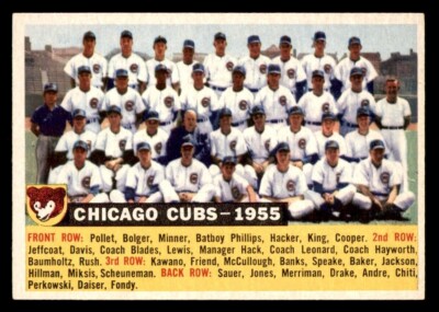 1956 Topps Baseball #11 Chicago Cubs Team NM *m1 (date) | eBay