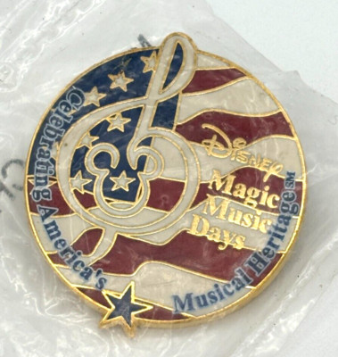 Disney Magic Music Days Pin 52716 2005 American Flag Treble Clef Mickey ...
